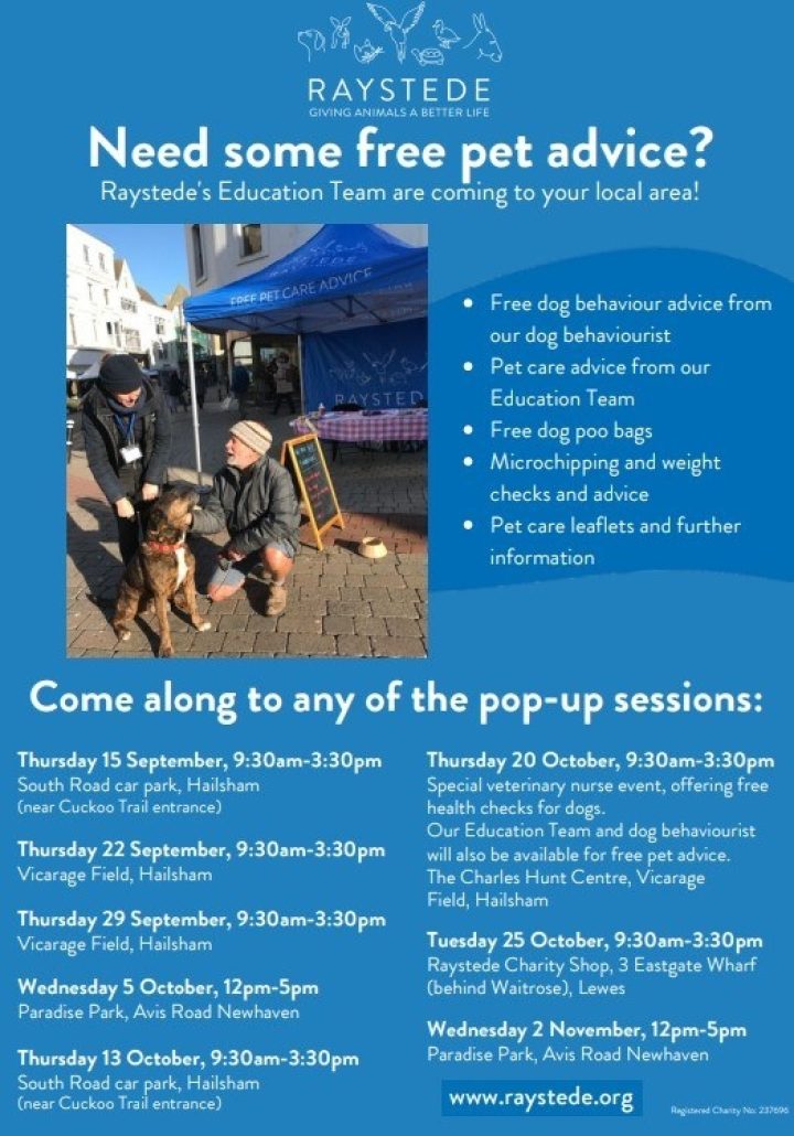 Talks and events - Raystede Centre for Animal Welfare